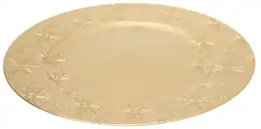 Dekorativní talíř se sněhovými vločkami zlatý 33 cm | BIANO