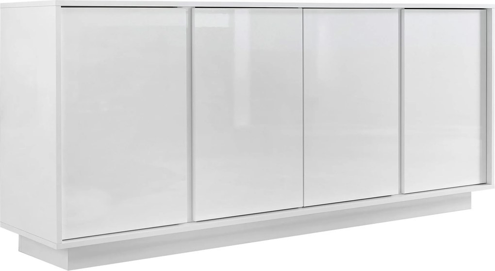 XXXLutz ŠIROKÁ KOMODA, vysoce lesklá bílá, 180/79/43 cm MID.YOU - Široké komody - 001844006801
