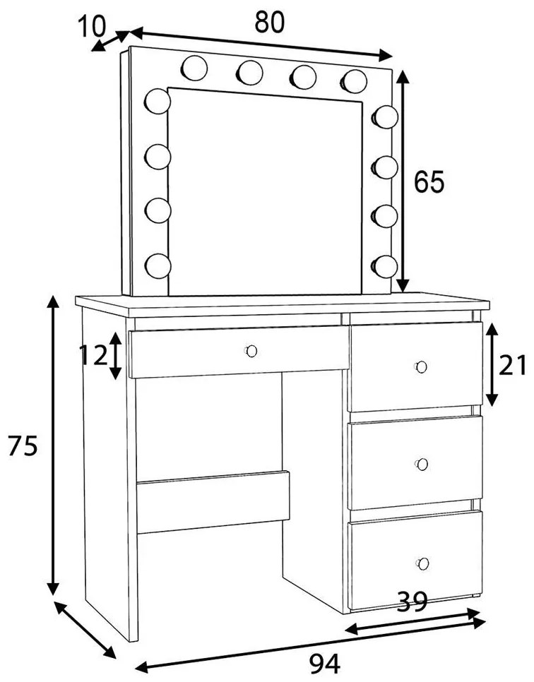 Toaletní stolek Louise de Prie