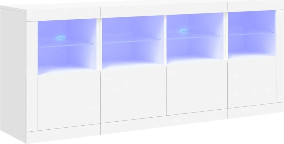 Příborník s LED osvětlením bílý 163 x 37 x 67 cm 3209072