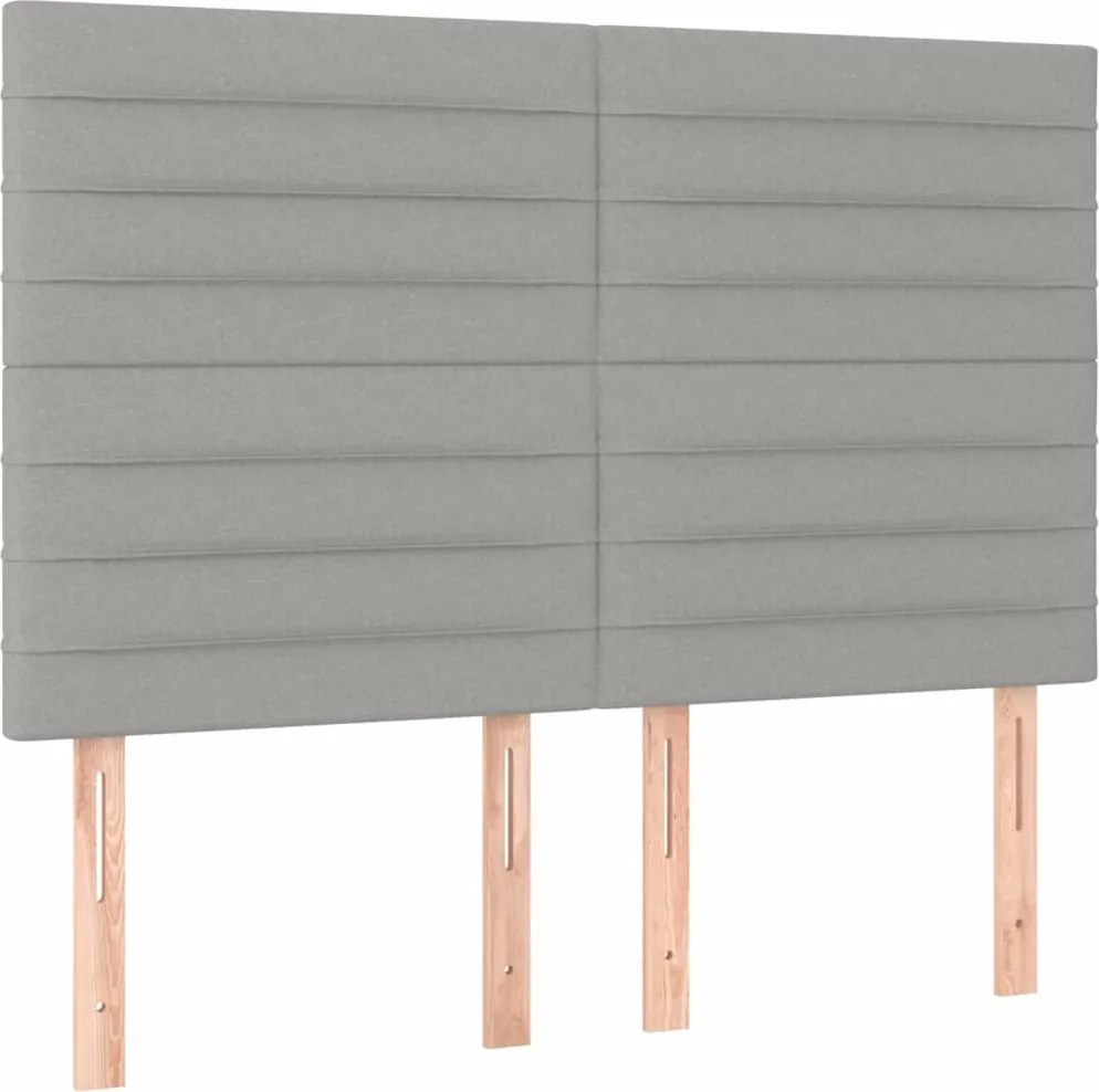 Box spring postel s matrací světle šedá 140 x 190 cm textil 3137229