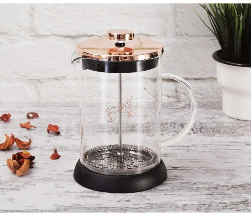 BERLINGERHAUS Konvička na čaj a kávu French Press 800 ml Rosegold Metallic Line BH-1495