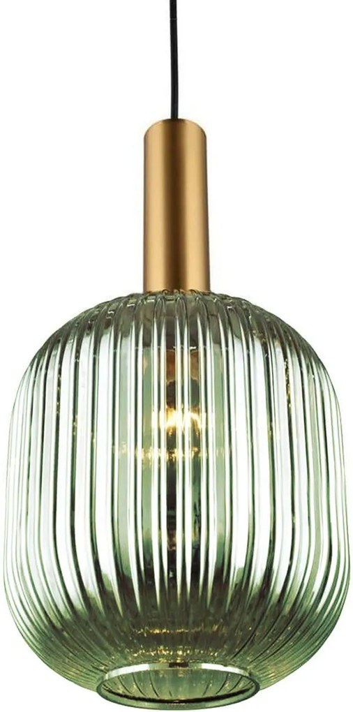 Toolight Rea, Skleněné závěsné stropní svítidlo APP462-1CP Green, OSW-00592