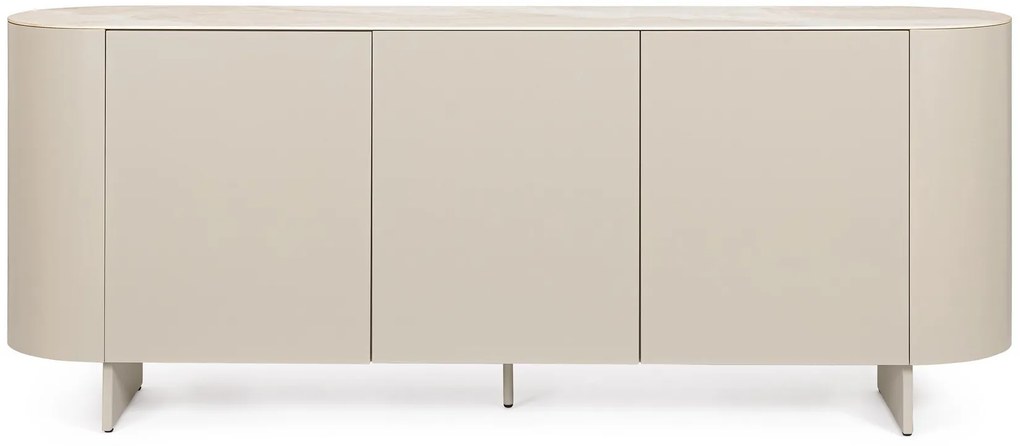 BIZZOTTO Dřevěná komoda ADRYS béžová 200x81 cm 0731383