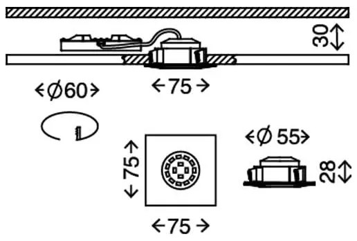 Briloner 7205-036 - SADA 3x LED Podhledové svítidlo ATTACH LED/5W/230V IP44 bílá