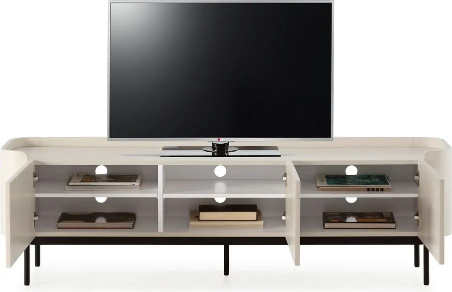 Krémový TV stolek 180x55x40 cm Willa – MOME