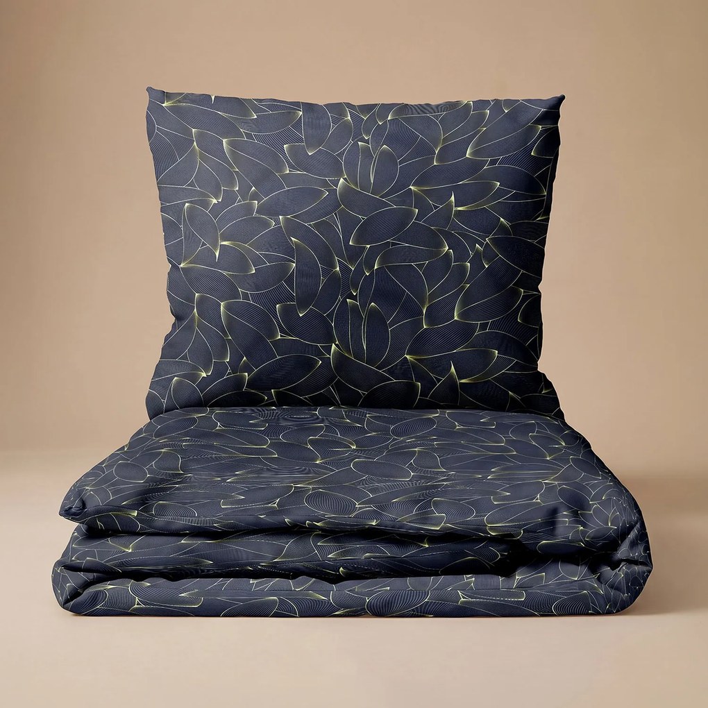 Perkálové bavlněné povlečení Tajemné lístky Velikost: 140 x 200 + 70 x 90