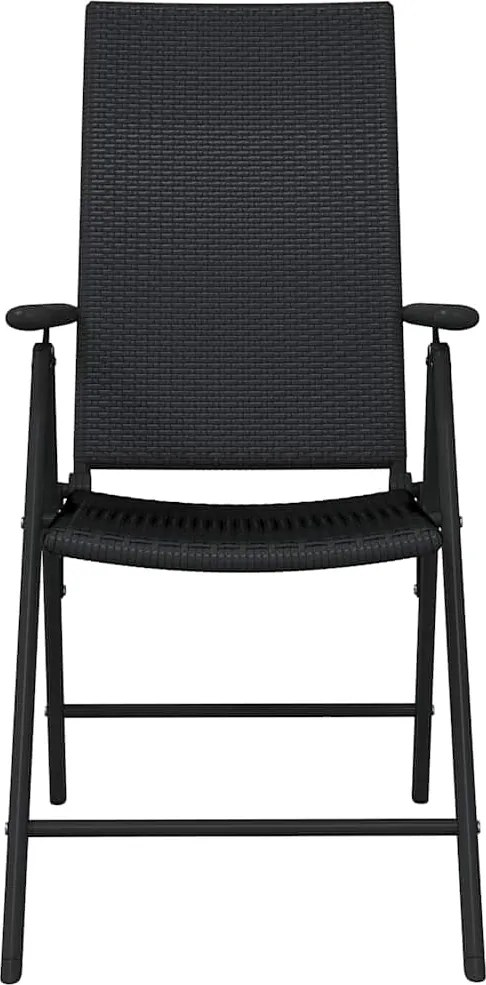 7dílný zahradní jídelní set černý 3099110