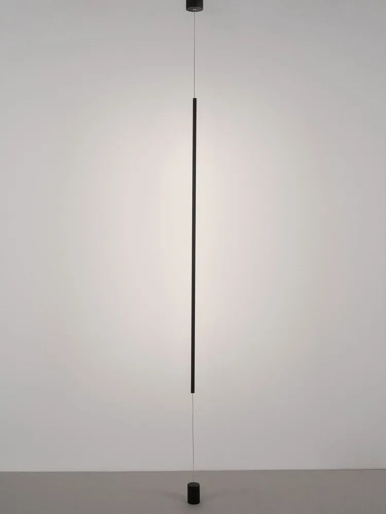 Matně černá hliníková LED stojací lampa (výška 300 cm) Elettra – Nova Luce