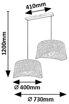 Rabalux 72190 - Lustr na lanku FARELIA 2xE27/10W/230V