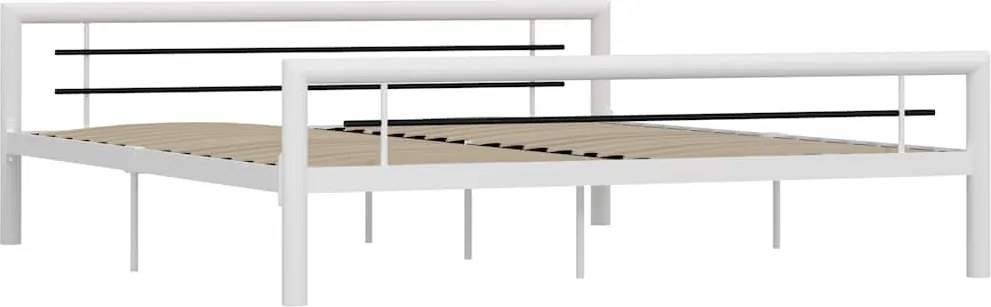 Rám postele bíločerný kov 180 x 200 cm 284549