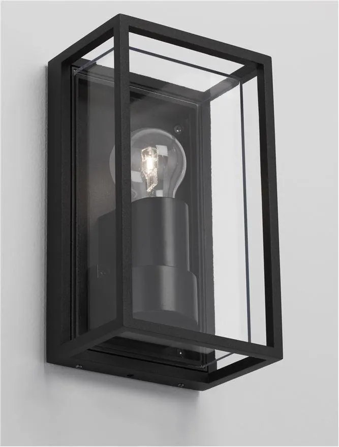 NV 9492760 Venkovní nástěnné svítidlo REGINA antracitový hliník čirý a matný akryl E27 1x12W 220-240V bez žárovky IP65 - NOVA LUCE