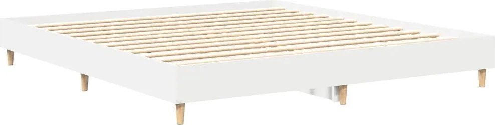 Rám postele bez matrace bílý 160x200cm Dřevěné konstrukce 3329030