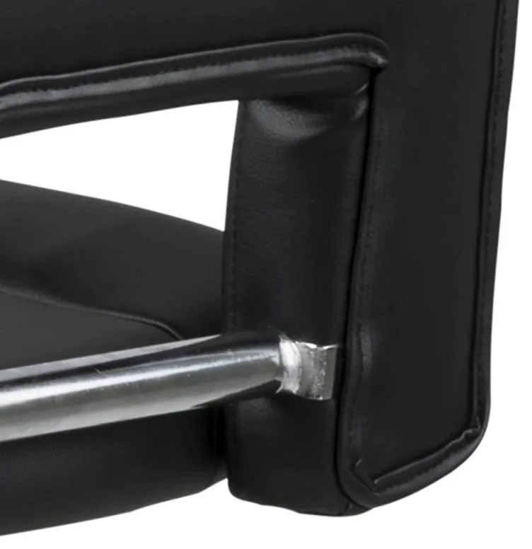 Designová barová židle Nerine černá-ekokůže