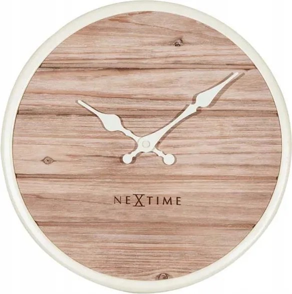 Stěnové Hodiny 30 cm světlé Plank Nextime