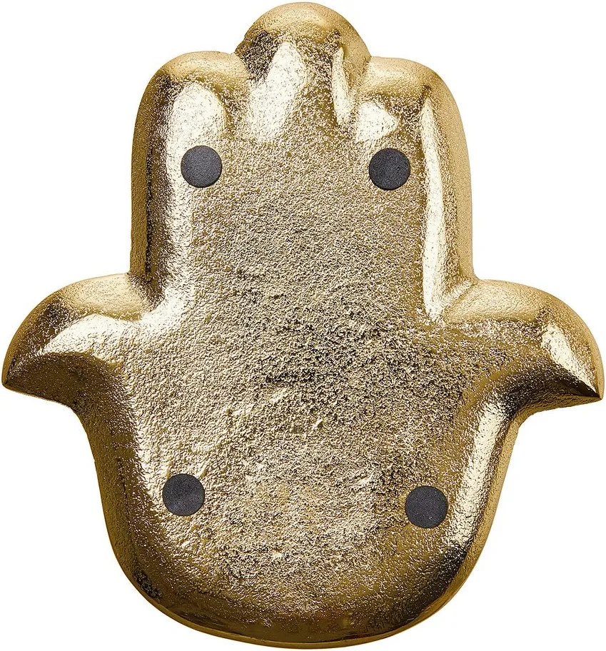 HAMSA Dekorační podnos 20 cm - zlatá