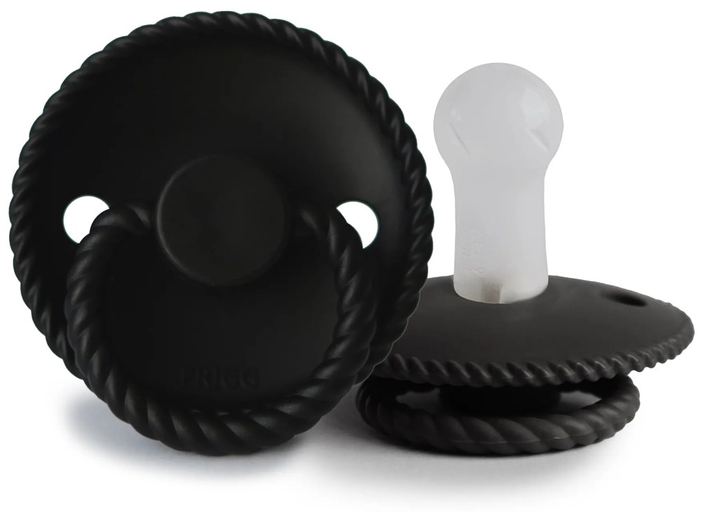 Frigg Dudlík Frigg Rope Jet Black silikon vel.2