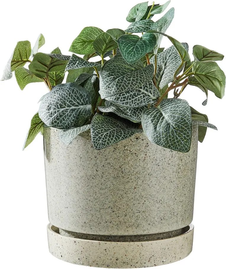PLANT Květináč s miskou 20 cm - šedá