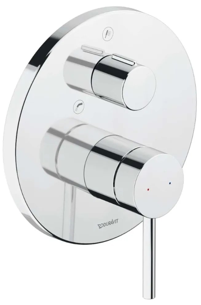 Duravit Circle - Baterie pod omítku, pro 2 spotřebiče, chrom CE5210012010