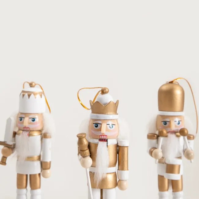 Závěsná vánoční dekorace NUTCRACKER louskáček 754432 (3 ks)