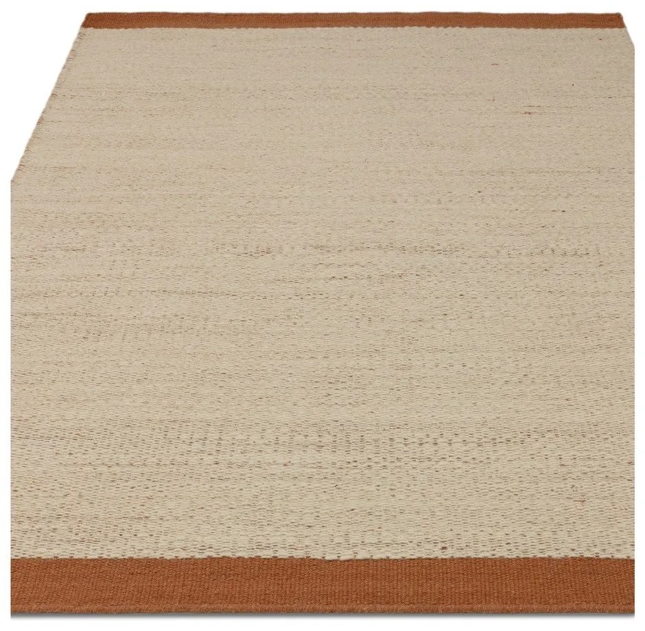 Krémový/v terakotové barvě ručně tkaný vlněný koberec 200x290 cm Lima Rust – Asiatic Carpets
