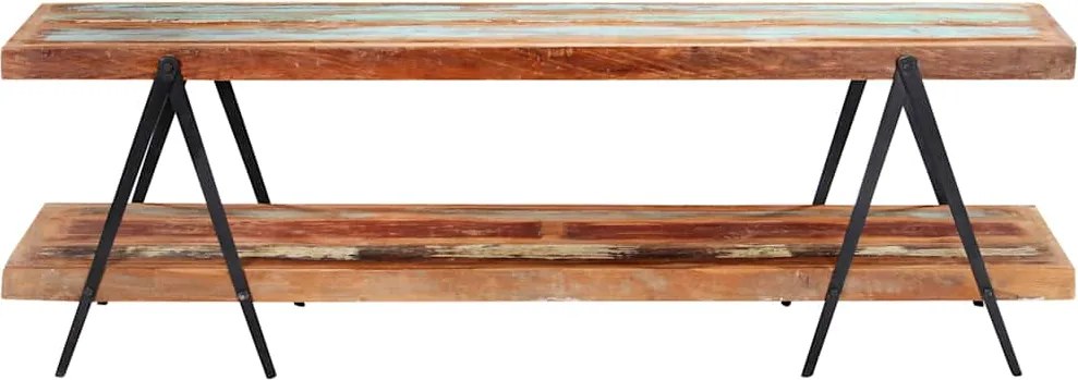 TV stolek 160 x 40 x 50 cm masivní recyklované dřevo 247886