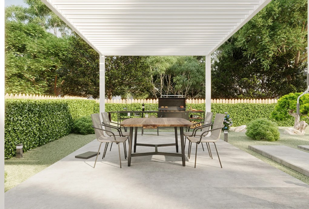 Outdoor Creations Hliníková pergola s lamelami ORION 360x400cm 4 stojky Barva: Bílá RAL 9016