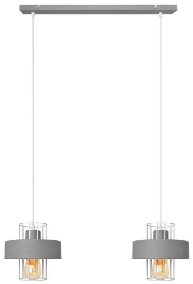 Lustr na lanku VOLTA 2xE27/15W/230V šedá