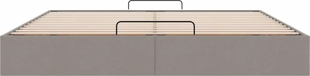 Osmanský rám postele bez matrací taupe 160x200 cm textil 3310893