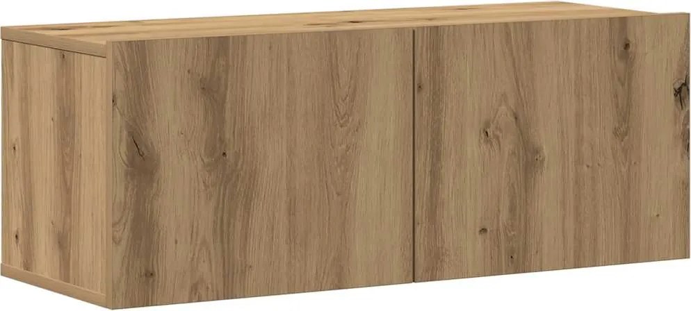 Sada 8 kusů nástěnné TV skříňka dub artisan kompozitní dřevo 3328954