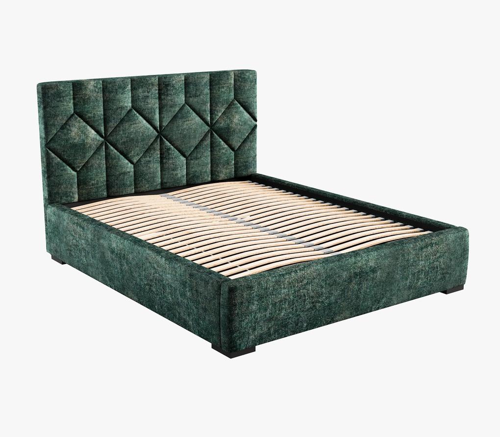Čalouněná postel 160x200 cm Veggie 1 (zelená barevná). 1036151