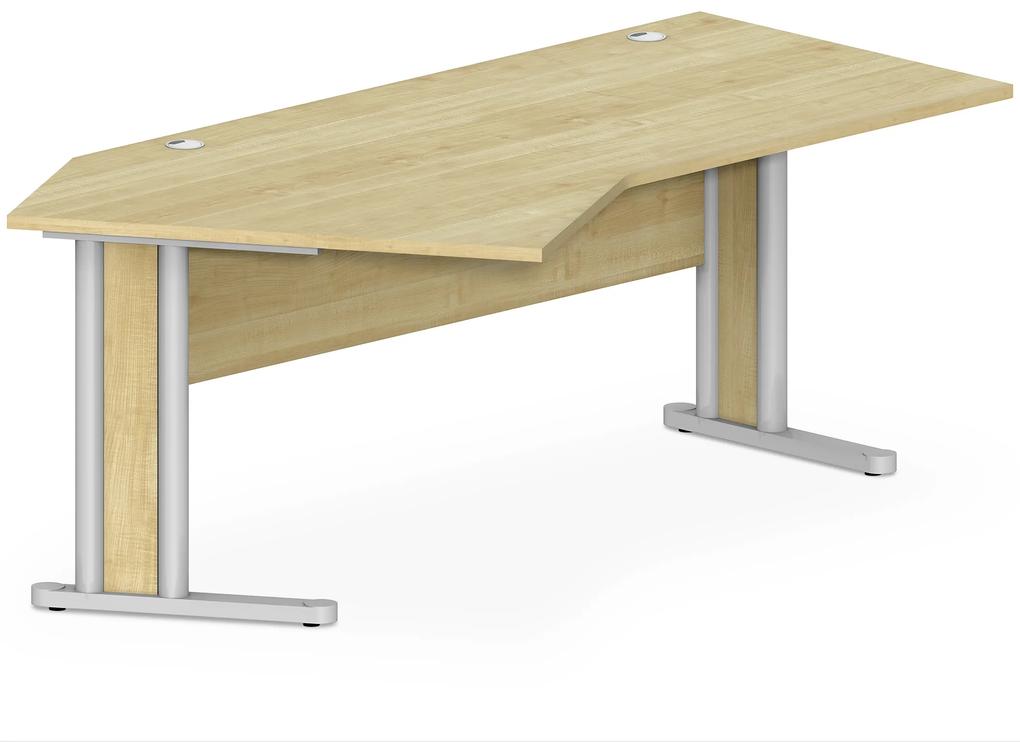 Artspect 103-M2010-L - Stůl pracovní, podnož  200x100cm - Bílá