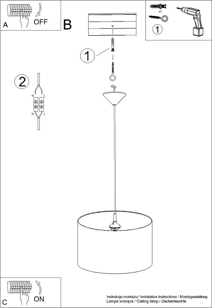 Sollux Lighting Závěsné svítidlo CAT 40