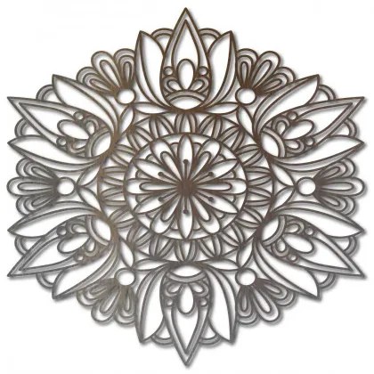 Vyřezávaný květ mandala dřevěný obraz na zeď z překližky I 3D HODINY PR0254
