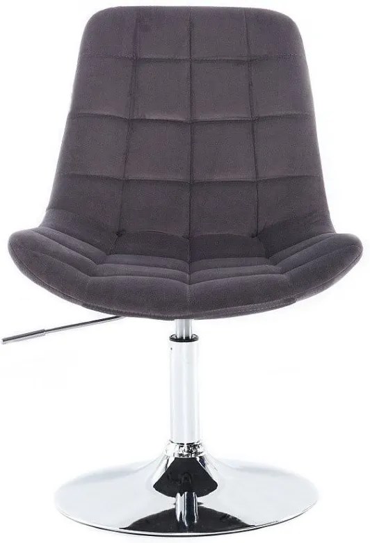 LuxuryForm Židle PARIS VELUR na stříbrném talíři - šedá