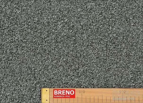 Breno Metrážový koberec PARIS 73 tmavě šedý, šíře 400 cm, Šedá