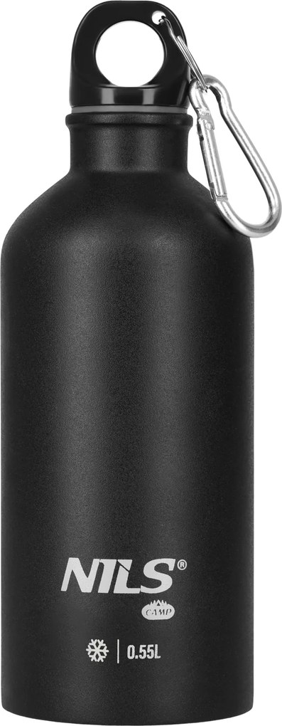NC3801 ČERNÁ NEREZOVÁ TURISTICKÁ LÁHEV 550ML NILS CAMP