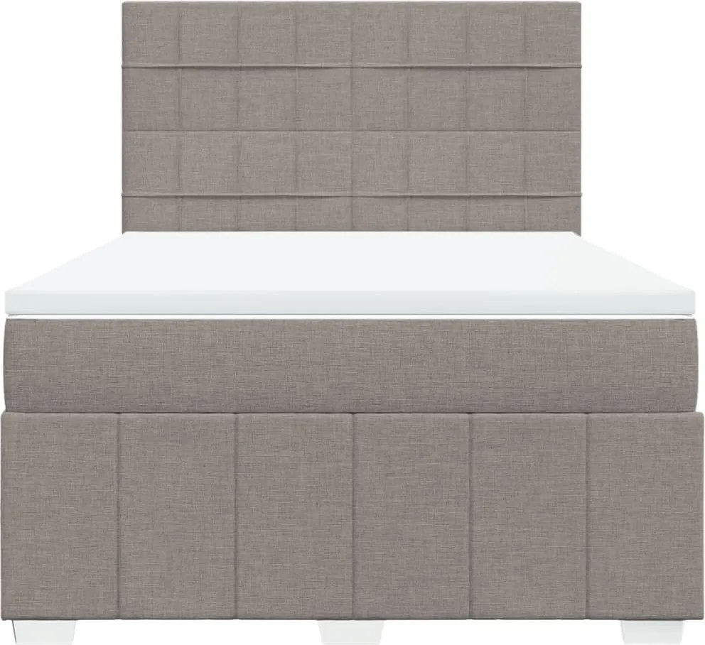 Box spring postel s matrací taupe 160x200 cm textil 3291723