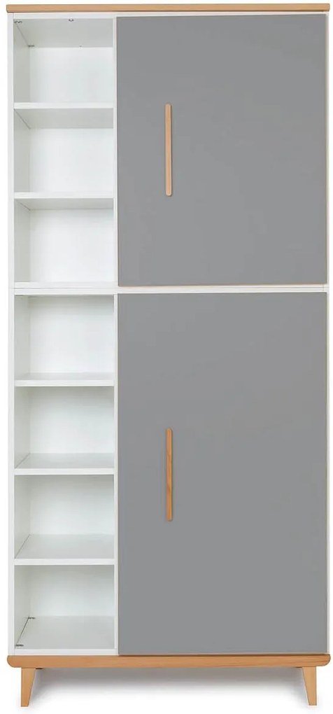 De Breuyn Dětská šatní skříň DeBreuyn Nado 2D 198 cm | šedá