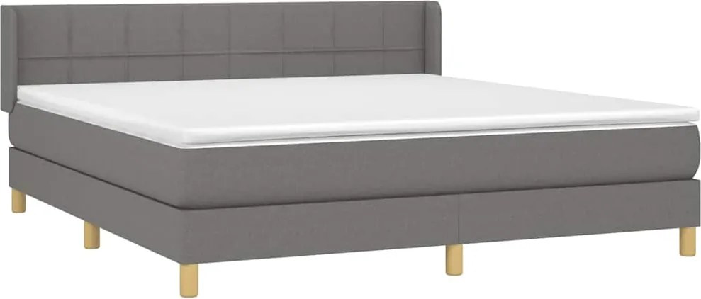 Box spring postel s matrací tmavě šedá 160x200 cm textil 3130282