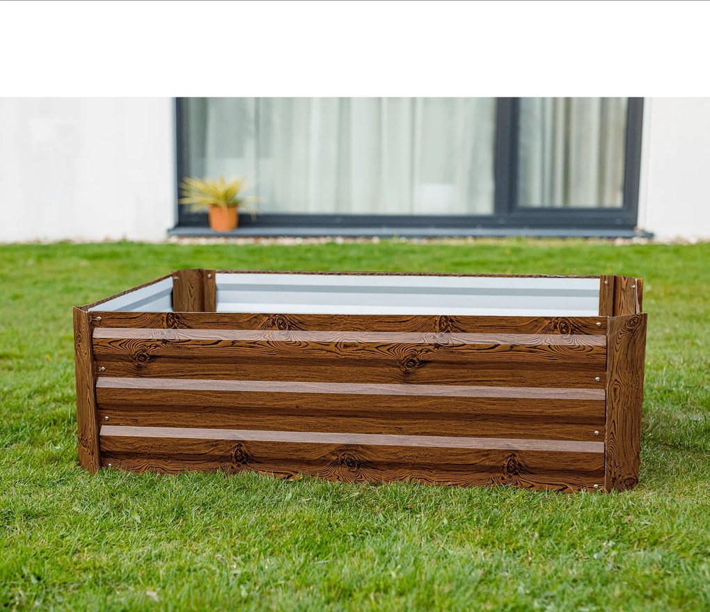Kondela Vyvýšený záhon, hnědý, ocel, NONKY TYP 5