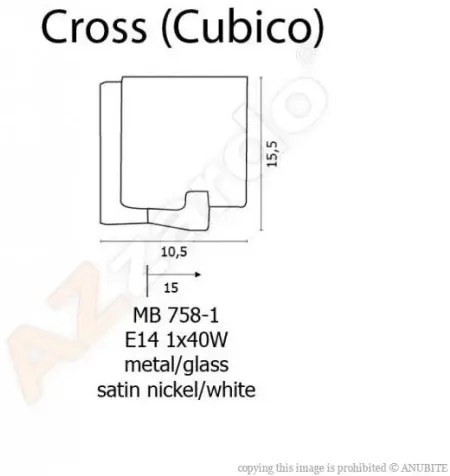 Retro nástěnné svítidlo Cross I