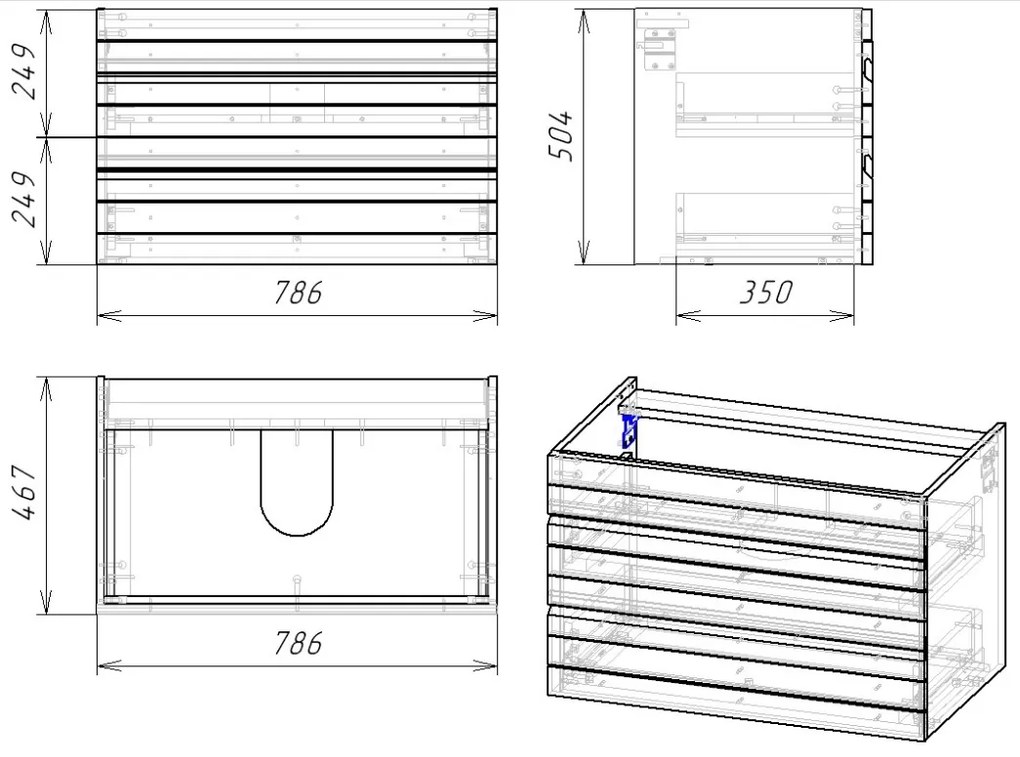 Lavedo Woodie II 80 koupelnová skříňka s umyvadlem