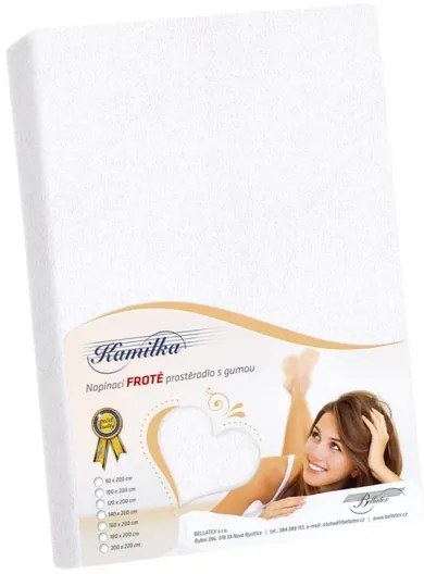 Bellatex Froté prostěradlo bílá rozměr 180x200x40 cm