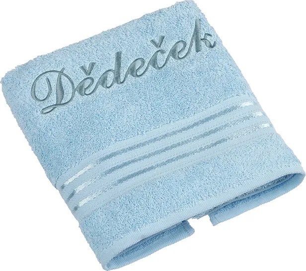 Bellatex Froté ručník kolekce Linie s výšivkou Dědeček Modrá 50x100 cm