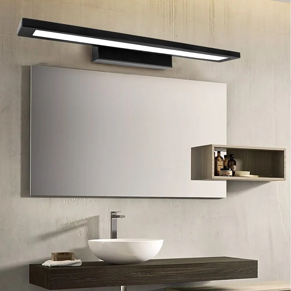 Toolight - LED nástěnná lampa nad zrcadlo 40cm 7W, 560lm, APP839-1W, černá, OSW-06664
