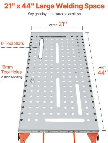 Svařovací stůl 111,8 × 53,3 cm 226,8 kg skládací pracovní stůl s nastavitelnou