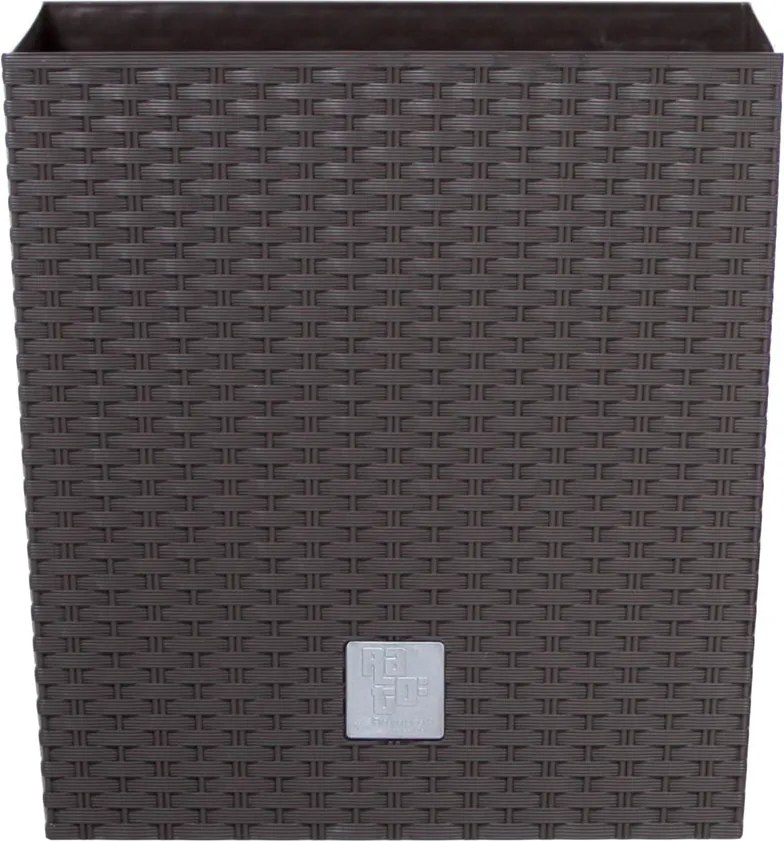 PRO Květináč RATO LOW + vklad umbra 26,2cm