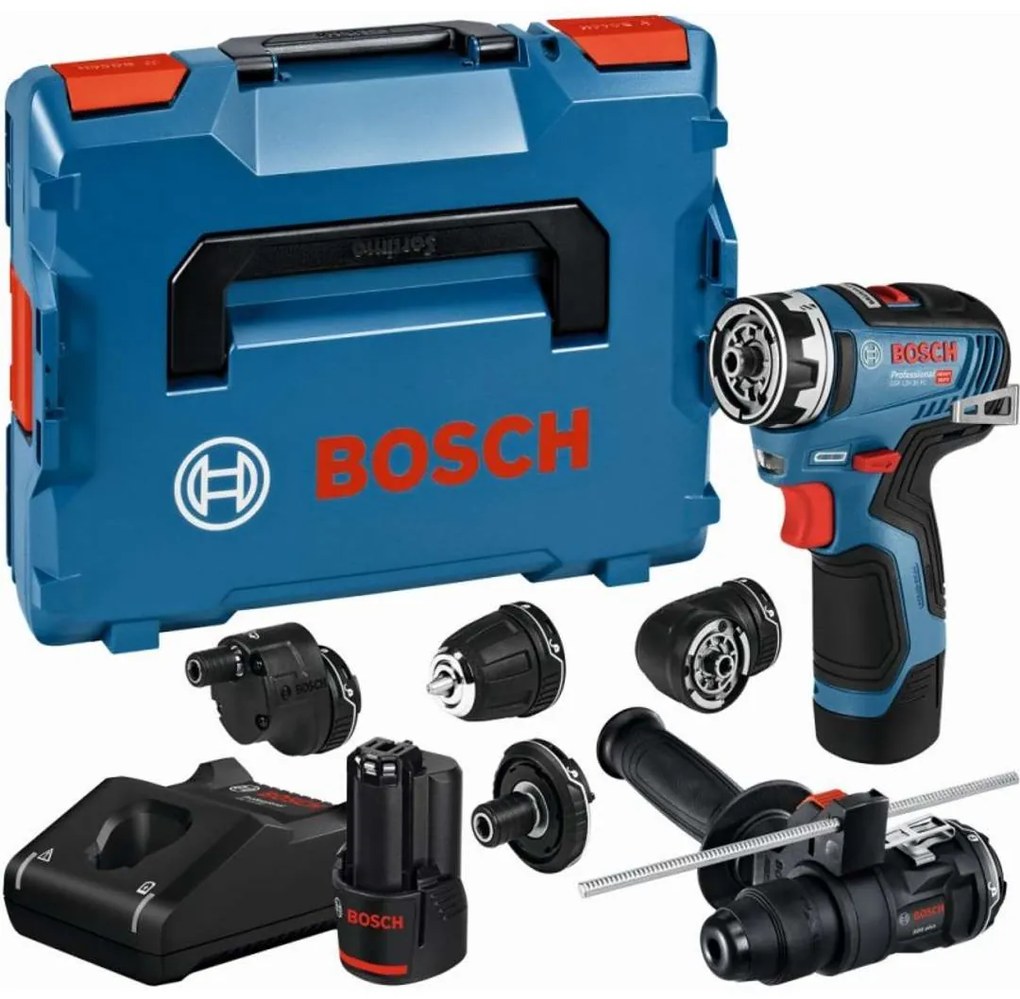 Bosch Nářadí - 12V AKU vrtací šroubovák s příslušenstvím, 2x aku 3,0 Ah Li-Ion, nabíječka 06019H3008