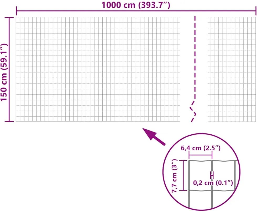 Euro plot ocel 10 x 1,5 m šedý 142522